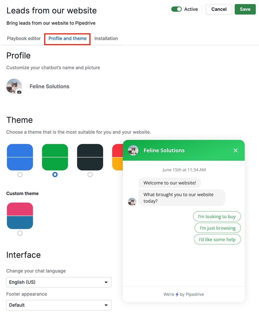 Chatbot - Knowledge Base | Pipedrive